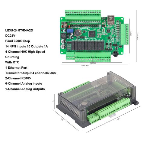 fx3u plc with ethernet port 2 rs485 8 axis