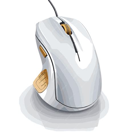 Vetor De Mouse De Computador Em Um Fundo Branco Vetor Premium