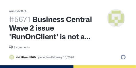 Business Central Wave 2 Issue RunOnClient Is Not A Valid Attribute On