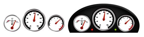 Premium Vector Car Gauges Speedometer Tachometer Fuel Level Gauge Car Dashboard Realistic