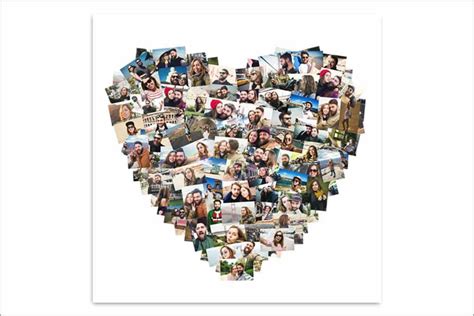 Collage de fotos con forma de Corazón Wit Lab