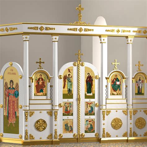 Купить иконостас одноярусный греческий (саратовская обл.), белый с ...