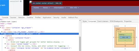 Jquery Cant Remove The Padding Under Menu Items Bootstrap Stack Overflow