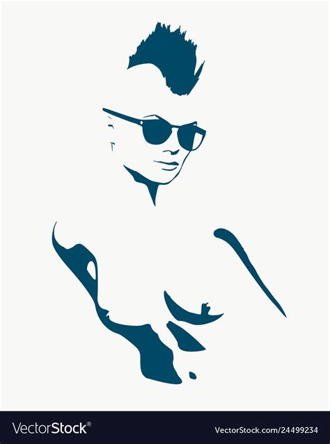 Naked Young Woman Royalty Free Vector Image Vectorstock