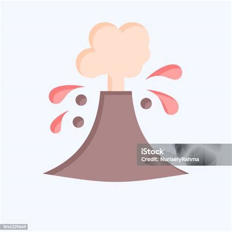 아이콘 화산 폭발 기후 변화 기호와 관련이 있습니다 플랫 스타일 심플한 디자인 편집 가능 간단한 그림 개체 그룹에 대한 스톡 벡터 아트 및 기타 이미지 Istock
