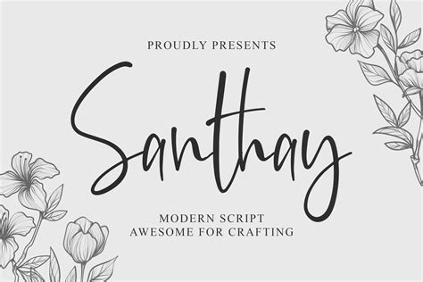Santhay Modern Script Font 414644 Script Font Bundles