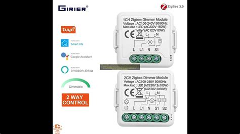 1005003693644741 Girier Tuya Zigbee 3 0 Smart Dimmer Switch Module Supports 2 Way Cont Youtube