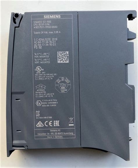 Simatic S7 1500f Cpu 1511f 1 Pn 6es7511 1fk02 0ab0 Kaufen Auf Ricardo