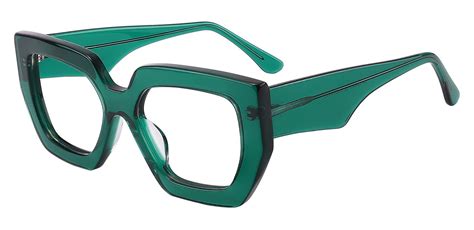 Moses Geometric Prescription Glasses Green Mens Eyeglasses Payne