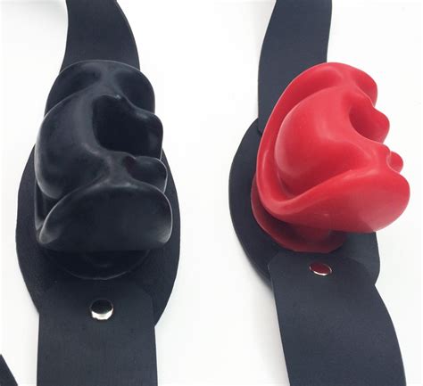 Latex Fetish Bondage Gear Mouth Gag Bite Oral Fixation Adult Sex Toys