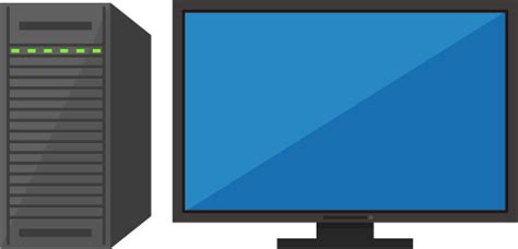 PCとサーバーのイラスト illalet イラレット
