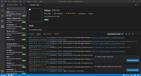 Cant Update Extension Automatically Or Manually Or Install Any New Extension · Issue 80508