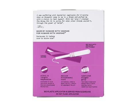 The Honey Pot Company Regular Organic Bio Plastic Applicator Tampon