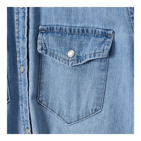 Gap Adults갭 여성 패치 숄더 데님 셔츠 Sivillage 에스아이빌리지