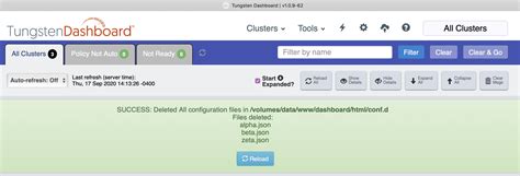 1163 Delete All Cluster Definitions