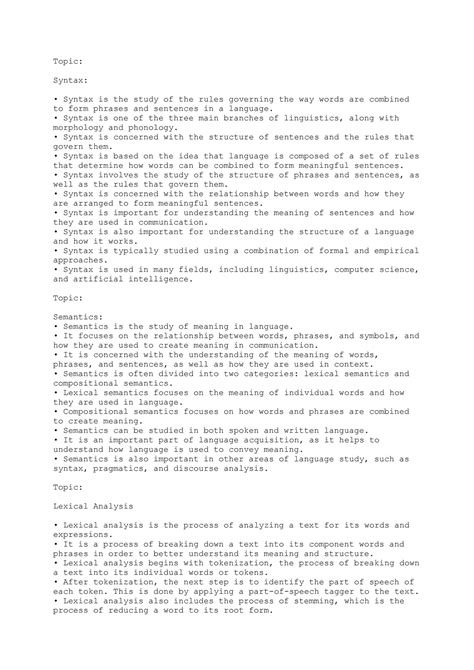 Prof Yang CS 253 1 Lecture Notes Compilation Topic Syntax