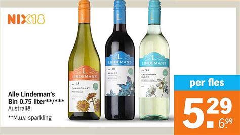 Alle Lindemans Bin 075 Liter Aanbieding Bij Albert Heijn