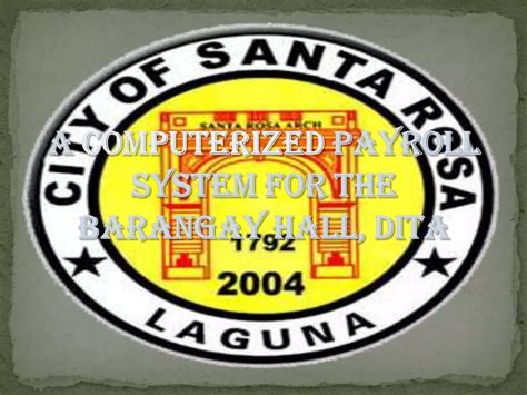 A Computerized Payroll System For The Barangay Hall Pptx Personal