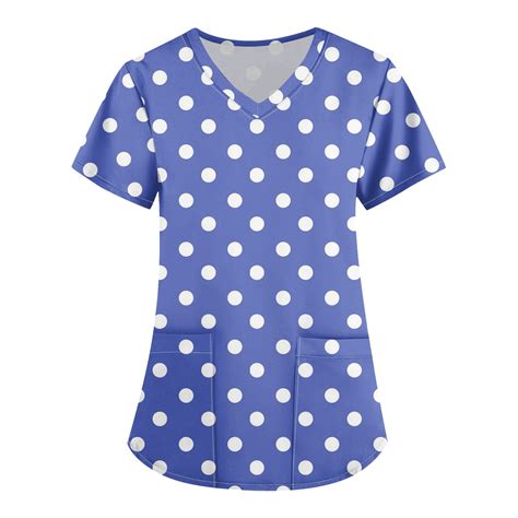 Ydkzymd Independence Day Scrubs Shirts Women Under Fourth Of July Flag