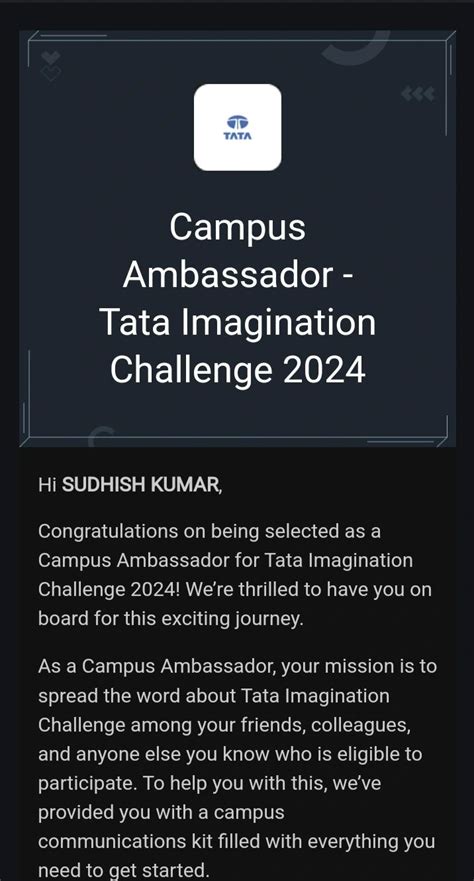sudhish kumar on linkedin tataimaginationchallenge campusambassador innovation creativity…