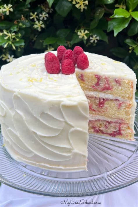 Lemon Raspberry Swirl Cake My Cake School