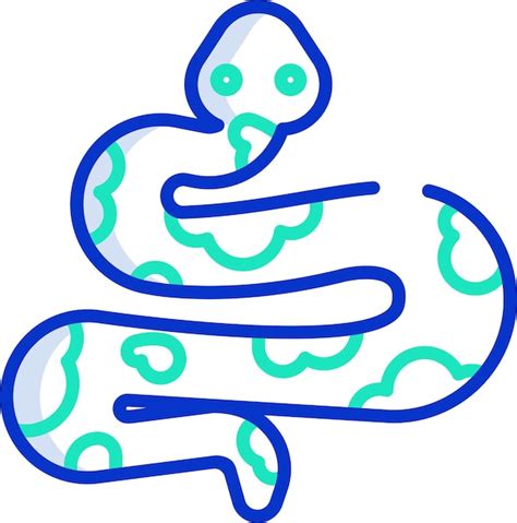 Premium Vector Phyton Outline Color Vector Illustration