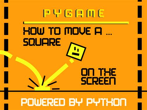 How To Move A Sprite With Pygame In Python Python Programming