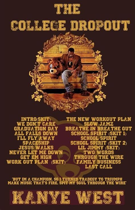 Kanye West College Dropout Poster