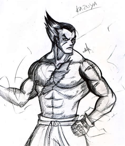 Kazuya Sketch By Psychoninjanatalie On Deviantart