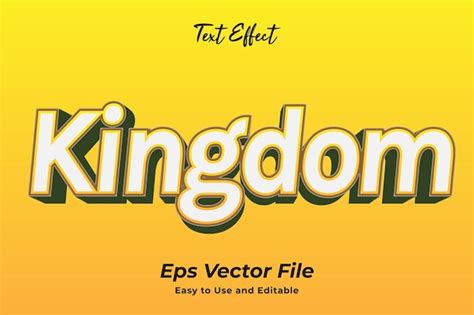 premium vector text effect kingdom easy to use and editable premium