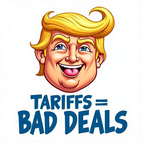 Goofy Cartoon Trump Head With Tariffs Message Stable Diffusion Online