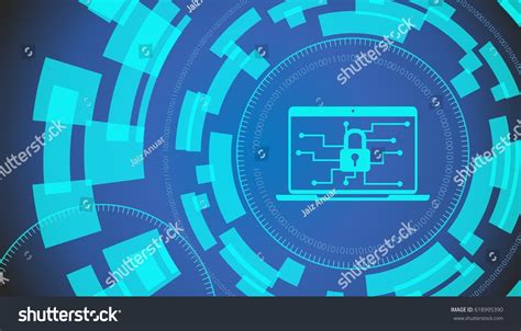 Illustration Digital Security Concept Lock Screen Stock Illustration 618995390 Shutterstock