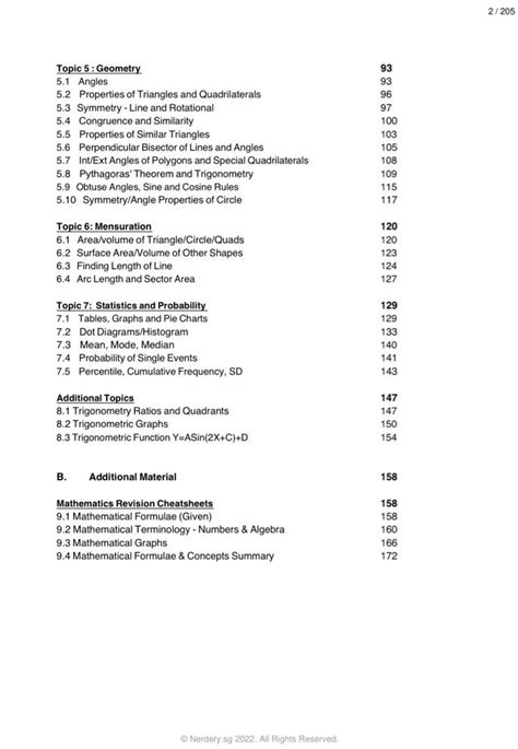 Sec 1 Sec 2 Lower Secondary Mathematics Booster Bundle Comprehensive Topical Notes
