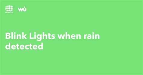blink lights when rain detected ifttt