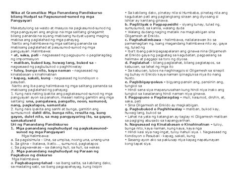 Grade 10 Filipino Notes Wika At Gramatika Q1 Studocu