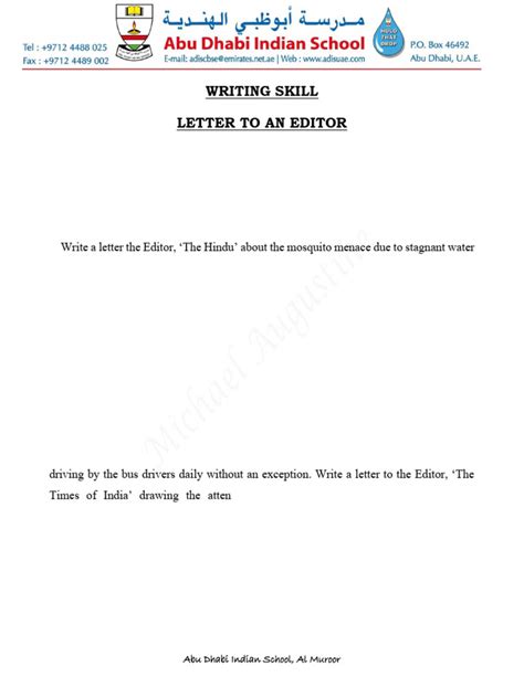 Assignmentletter To An Editor Pdf