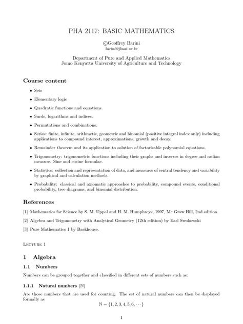 algebra part1 notes pdf quadratic equation numbers