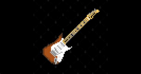 8 Bit Guitar Rock Sticker Teepublic