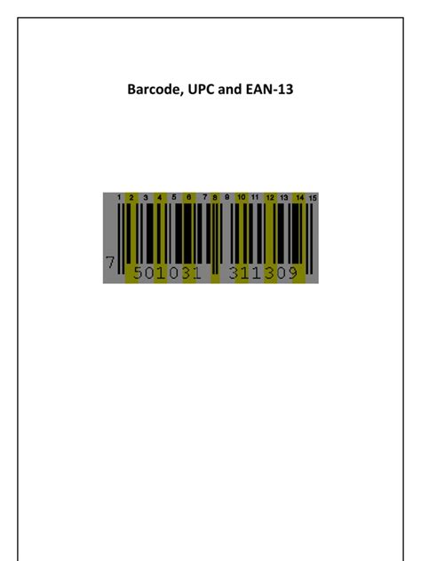 Barcode Upc Ean13 Pdf Universal Product Code Barcode
