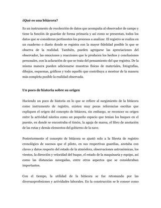 El uso de la bitácora de campo en ipp PDF