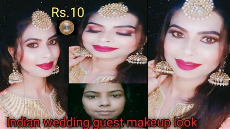 Indian Wedding Guest Makeup Tutorial Only Rs10 Beginner Friendly