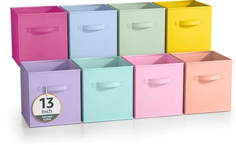 Sorbus Fabric Storage Cubes 8 Foldable Storage Bins For
