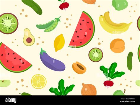 Seamless Fruit Pattern Stock Vector Image And Art Alamy