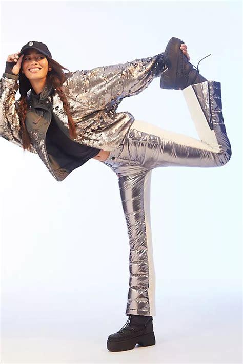 Talia Metallic Quilted Pants Free People
