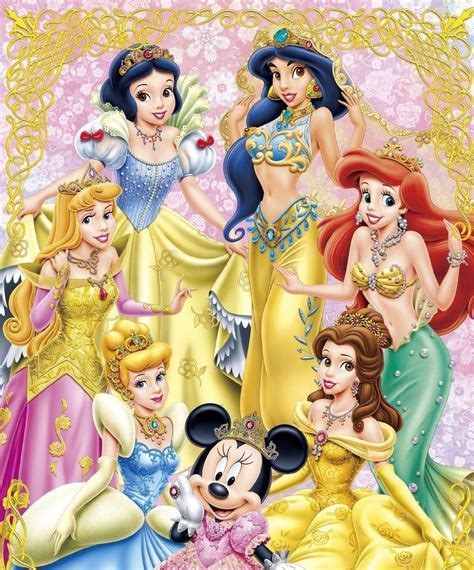 Belle Jasmine Cinderella Mulan Aurora Rapunzel Elsa A