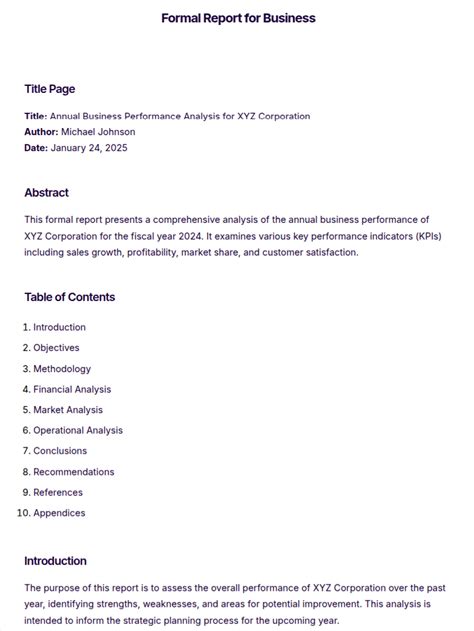 13 Formal Report Examples To Download