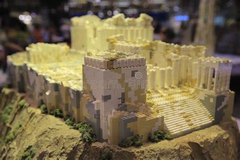 The Build From Lego Blocks On Display Editorial Stock Image Image Of