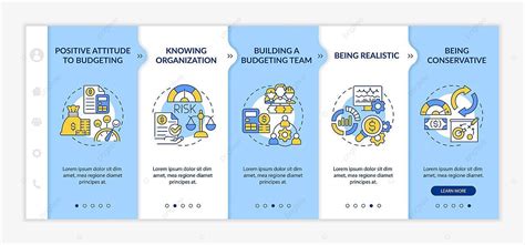 company budgeting blue and white onboarding template expenditure