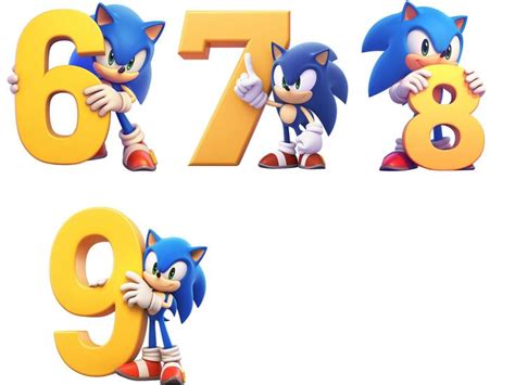 Sonic Numbers Clipart 10 Png And Svg Digital Bundle Commercial Use Etsy Sonic Clip Art Etsy