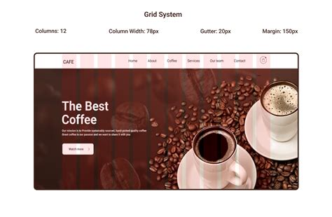 cafe landing page behance